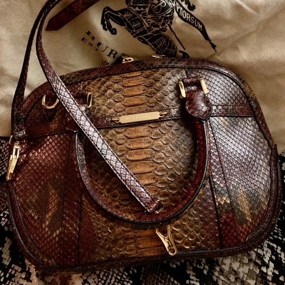 Bags | Burberry Python Leather | Poshmark